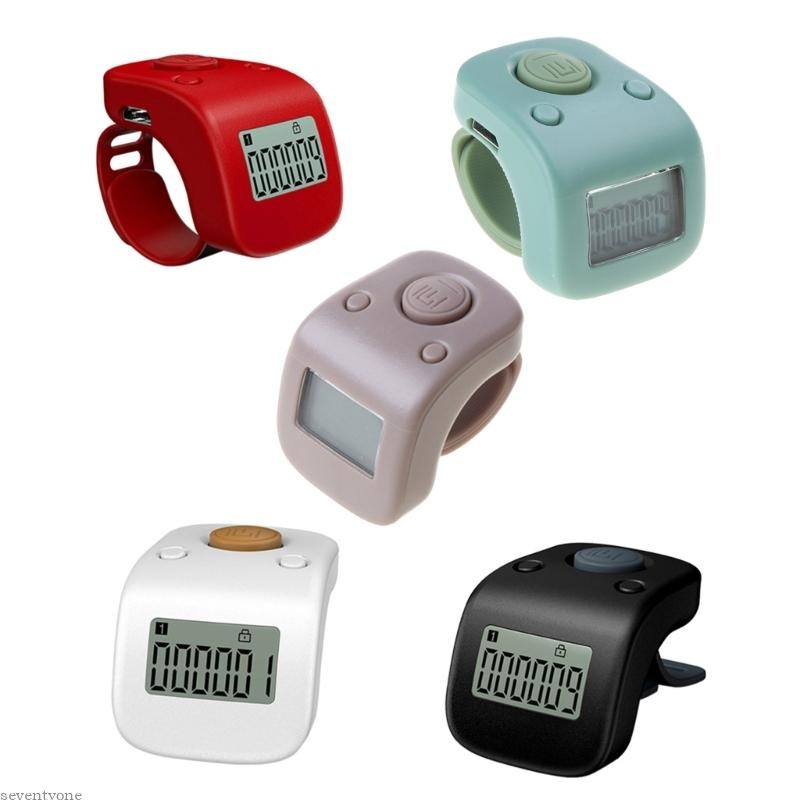 Seve Mini ชาร์จดิจิตอล LCD อิเล็กทรอนิกส์มือ Tally Counter หก 6 หลัก ...