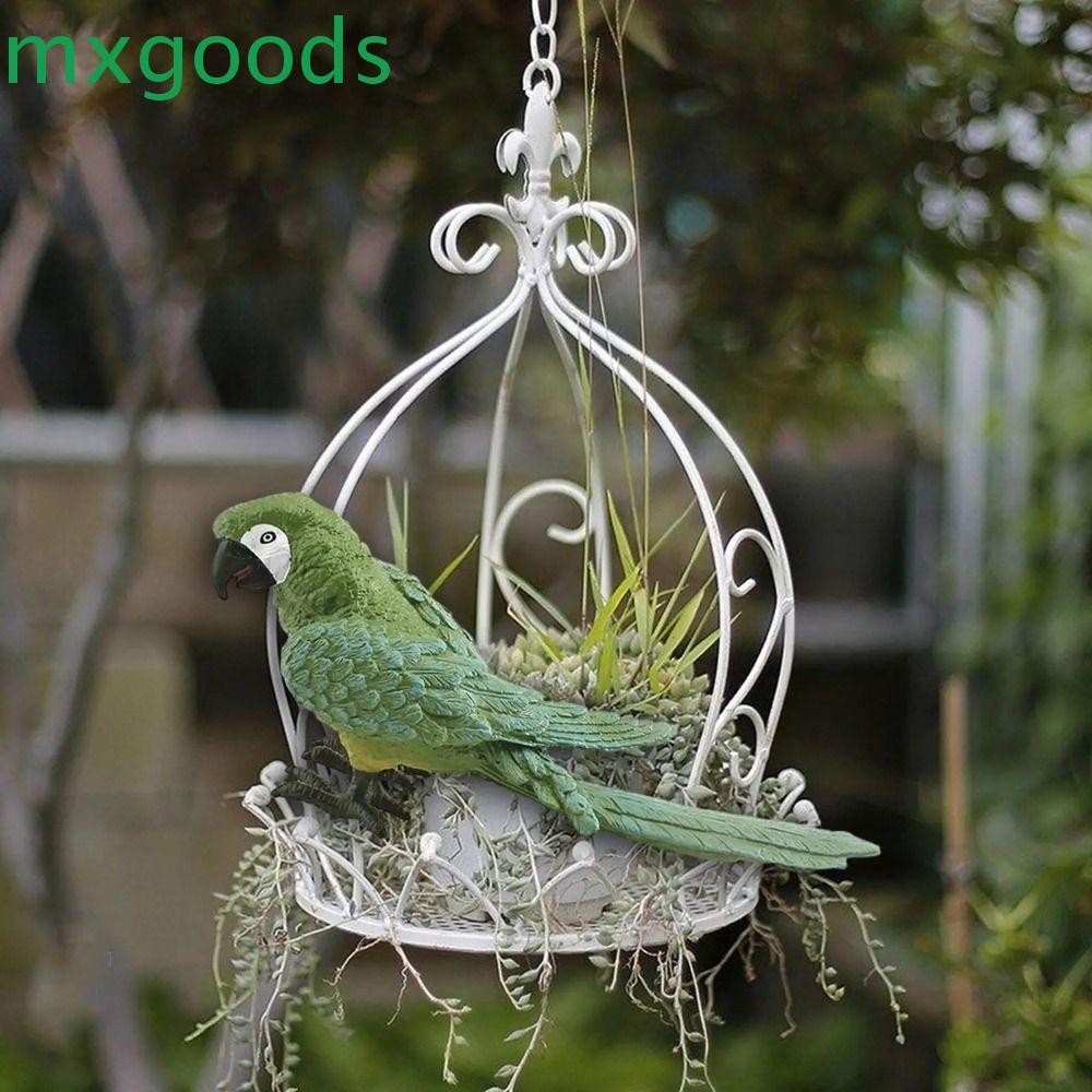 MXGOODS โมเดลนกแก้วประดิษฐ์ รูปปั้นนกปลอมน่ารัก งานฝีมือ สวนตุ๊กตาสนามหญ้าจําลองสดใสสร้างสรรค์ ...