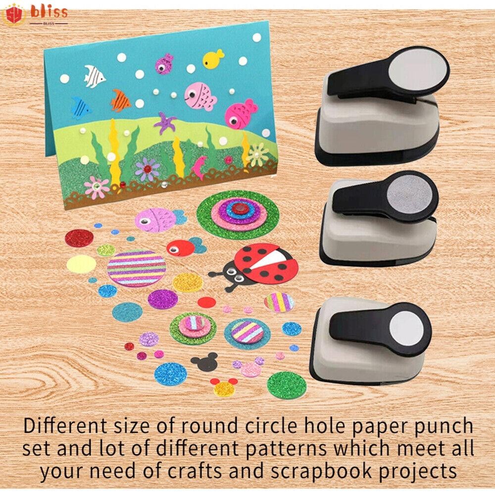 BLLISS Circular Embosser, หลายขนาด ABS+alloy Hole Puncher, แบบพกพาการ ...