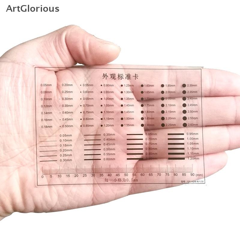 Art Appearance Standard Card Gauge Point Gauge ฟิล์มโปร่งใส Stain ...