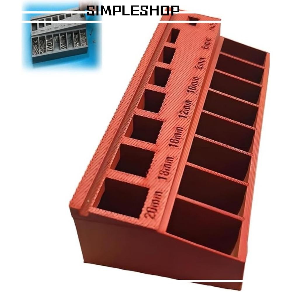 SIMPLESHOP สกรูความยาว Sorter ถาด, แบบพกพา M3 Bolt Sorter, 7 ช่องวัด ...