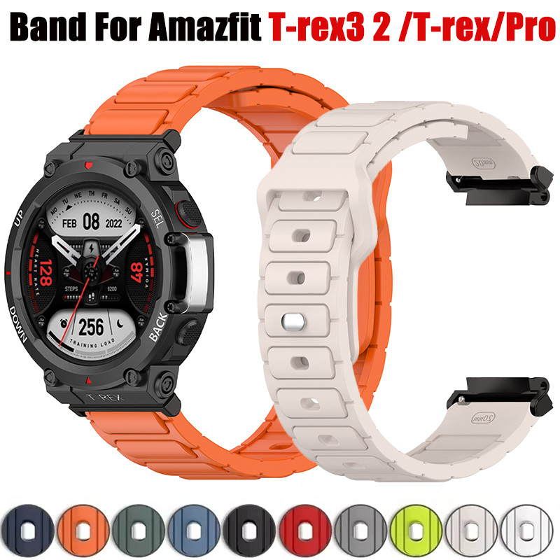 สายซิลิโคนสําหรับ Amazfit T-rex3/2 T-rex/pro/T-rex 2 Ultra สร้อยข้อมือ Correa อุปกรณ์เสริม ...