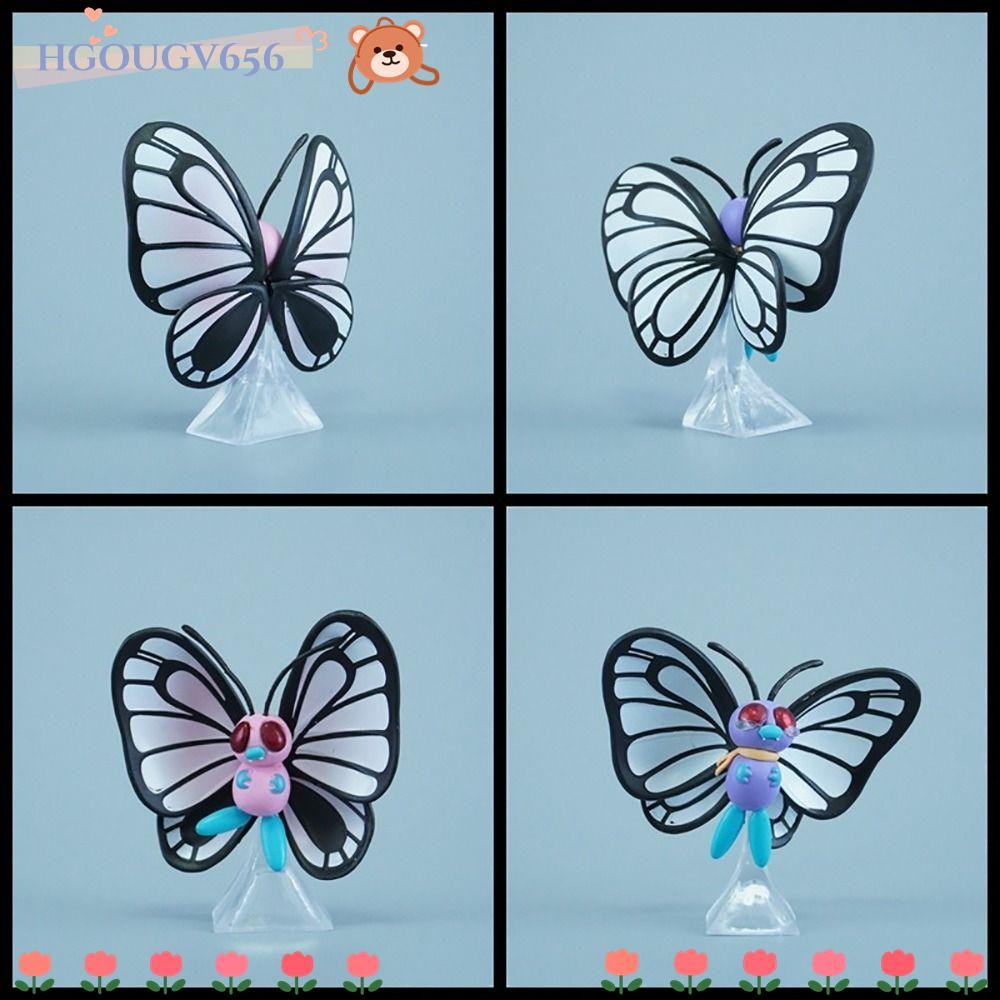 HGOUGVT รูป,วัสดุ PVC อะนิเมะคอลเลกชัน Butterfree Action Figure, Kawaii ...