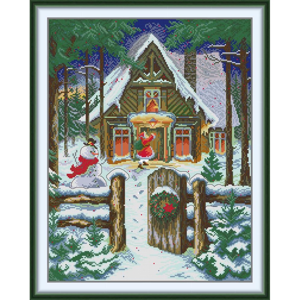 Joy Sunday Stamped Cross Stitch Ktis DMC Threads Chinese Cross Stitch ...