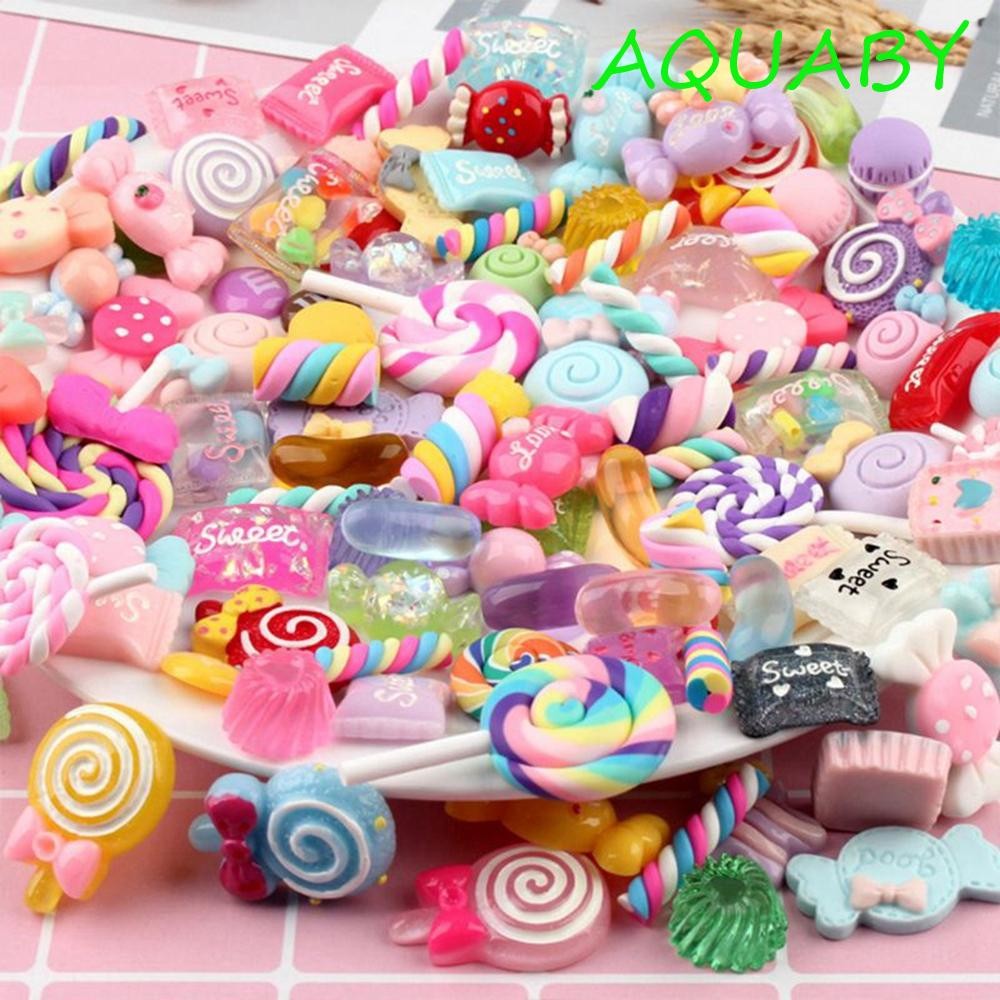 AQUABY สไลม์ charms น้ําหนักเบา 30/60/90 pcs อุปกรณ์เสริมงานฝีมือของขวัญ candy charm อุปกรณ์สมุด ...