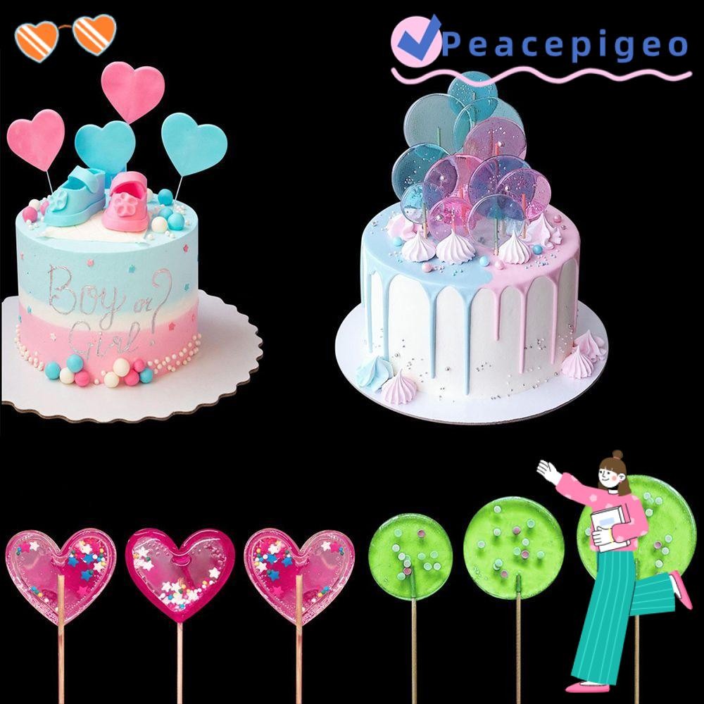 PEACEPIGEO เค้ก Moulds อมยิ้มแม่พิมพ์ Star/รอบ/รูปหัวใจ DIY เครื่องมือตกแต่งเค้ก | Shopee Thailand