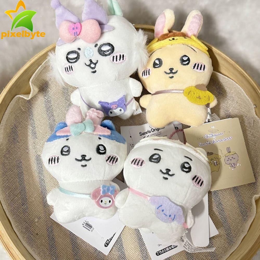 PIXELBYTE อะนิเมะ Chikawa พวงกุญแจ, Cinnamoroll Pochacco Hachiware จี้ตุ๊กตาน่ารัก Kawaii My ...