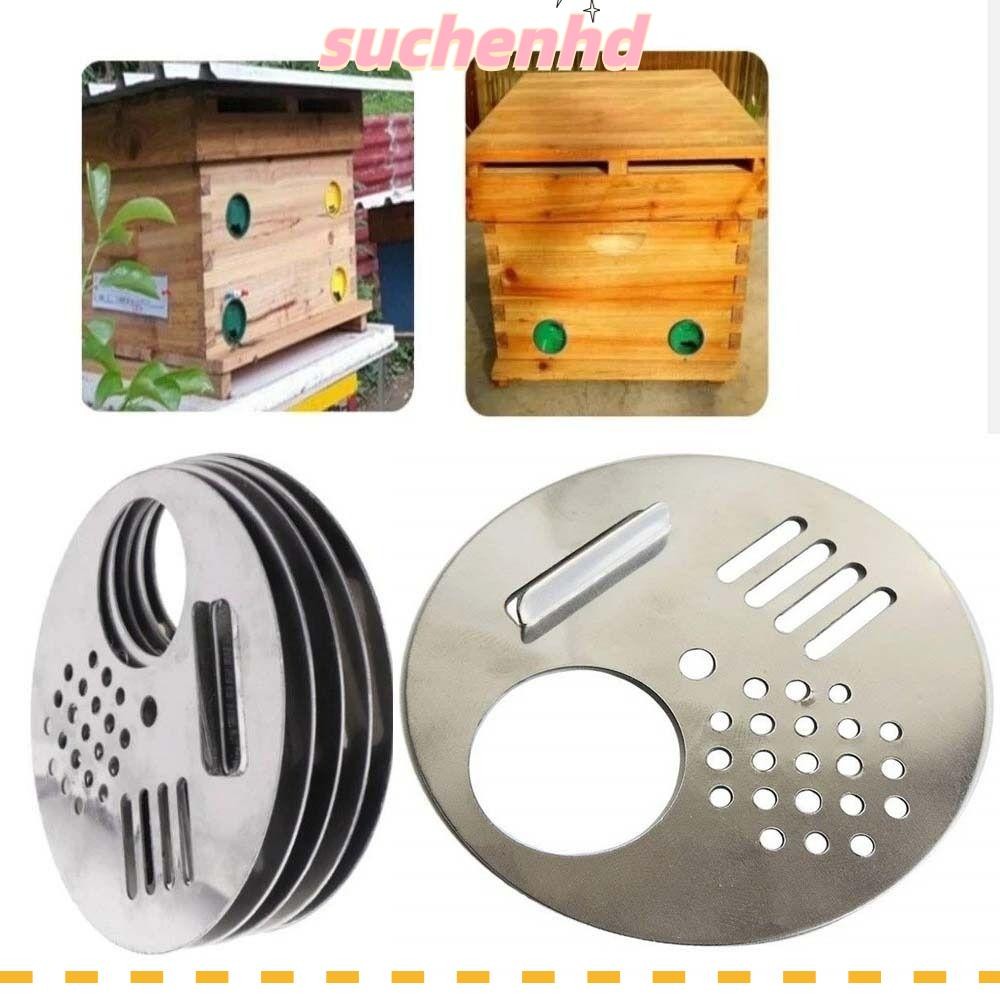 SUCHENHD 10 ชิ้น Hive Hole Entrance Disc, สแตนเลสรอบ Bee Hive Vent, ทนทานเงินคุณภาพสูง ...