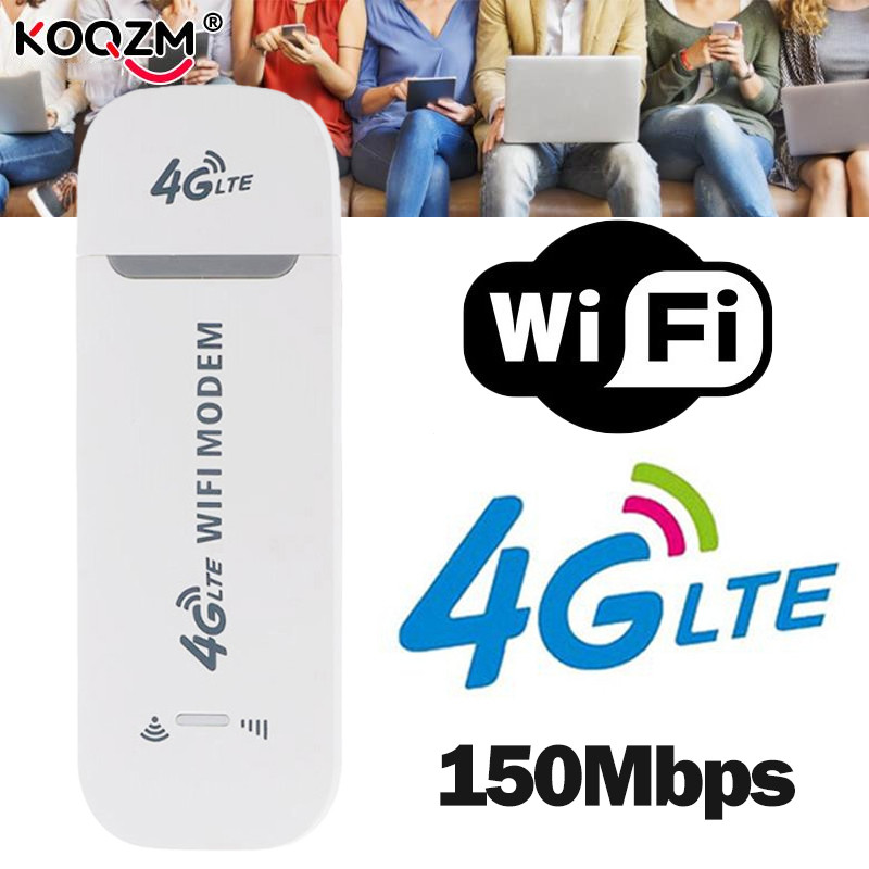 4G LTE WiFi Modem Dongle 150Mbps USB เราเตอร์ไร้สายอะแดปเตอร์ซิมการ์ด ...