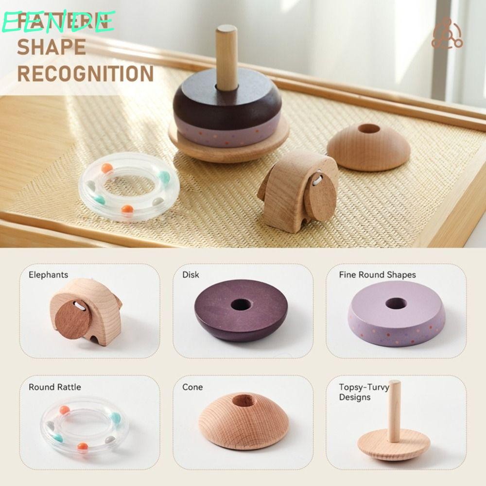 EENDE Baby Pole Stack Toy, Senses Grasp Montessori Animal Blocks ของ ...