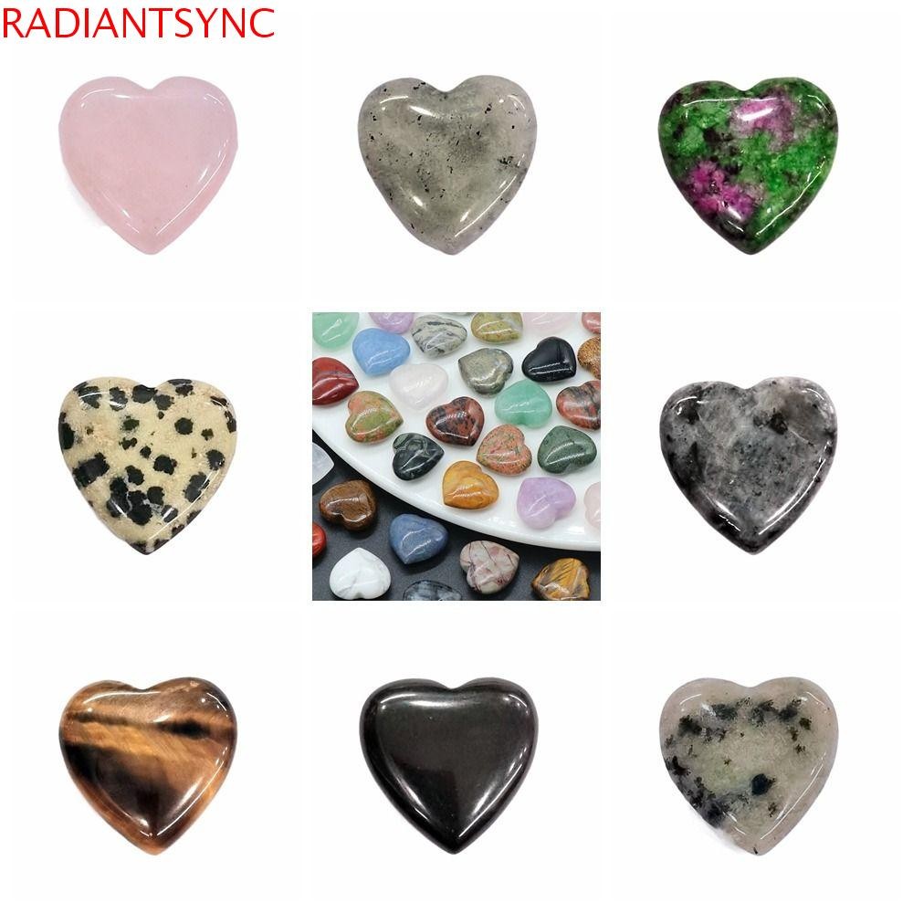 RADIANTSYNC หินคริสตัลธรรมชาติ ควอตซ์รูปหัวใจ ขนาด 20 มม. เหมาะสำหรับทำเป็นเครื่องประดับและ ...