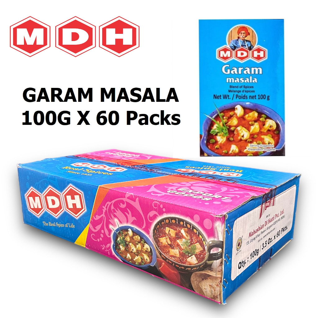 MDH GARAM MASALA 100g x 60 Pack ผงเครื่องเทศการัม มาซาล่า | Shopee Thailand