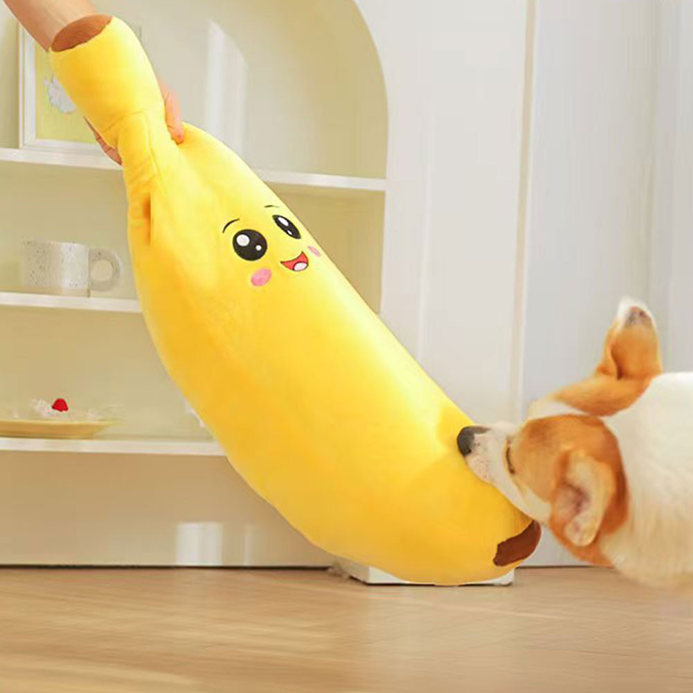 Calming Banana-ของเล่นสุนัขนุ่มทนทาน Plush วัสดุของเล่นการงอกของฟัน ...
