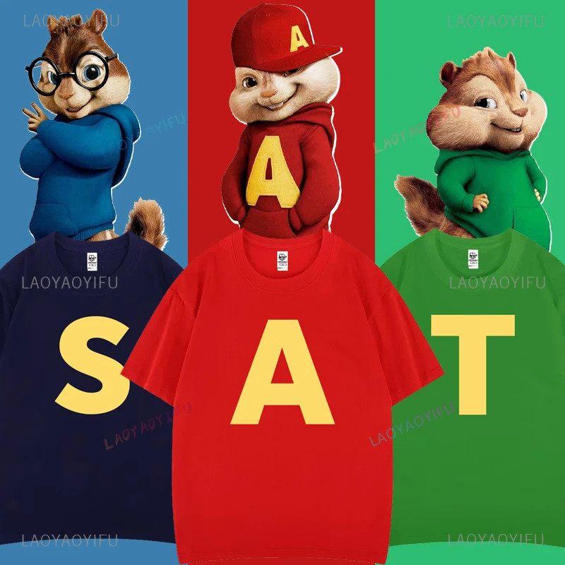 เสื้อยืด Alvin และ Chipmunks Rat ออกแบบน่ารักเหมือนน้ําผึ้ง สไตล์ทัน ...