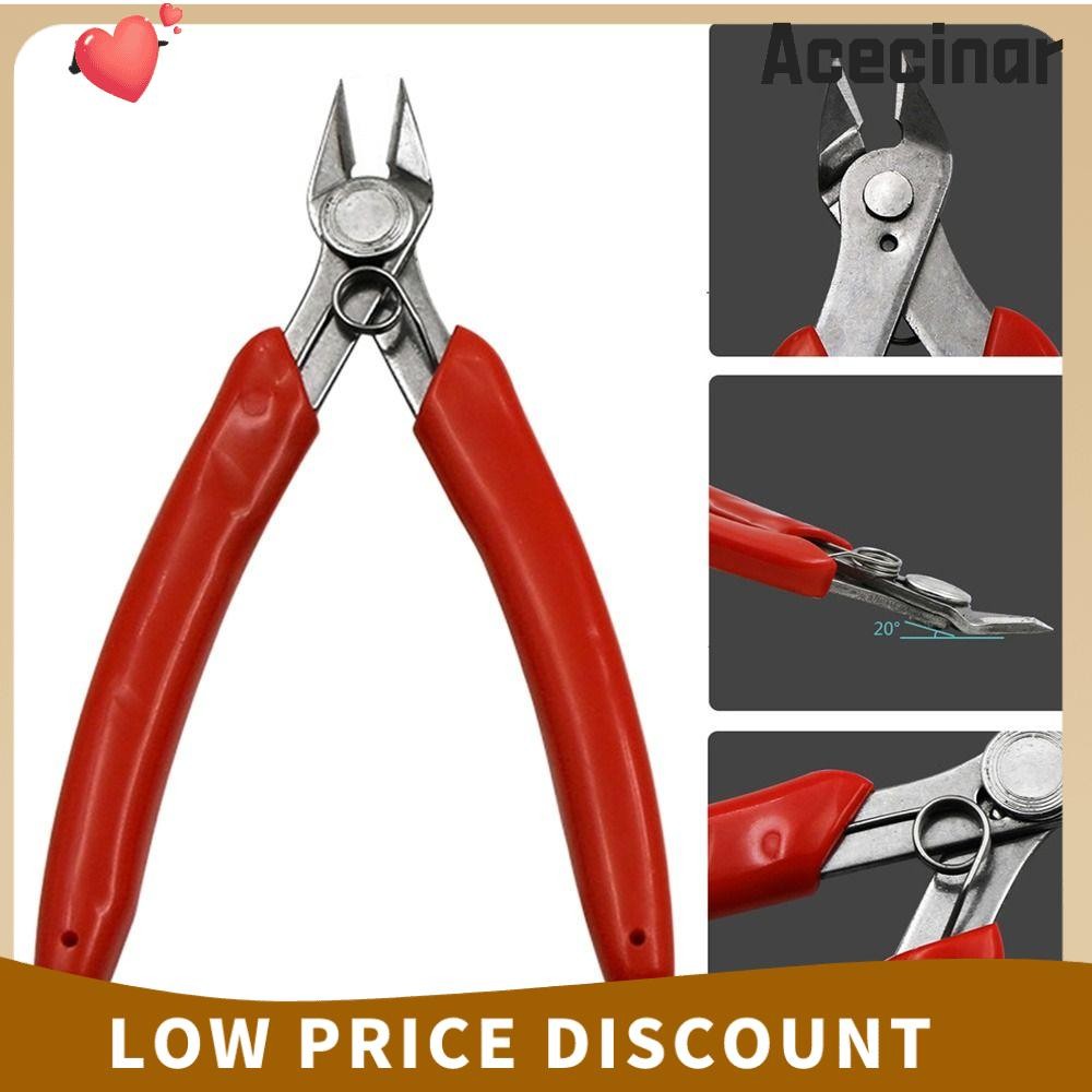 ACECINAR คีมอิเล็กทรอนิกส์ Nipper ตัดด้านข้าง Snips สแตนเลสคีมปากเฉียง | Shopee Thailand