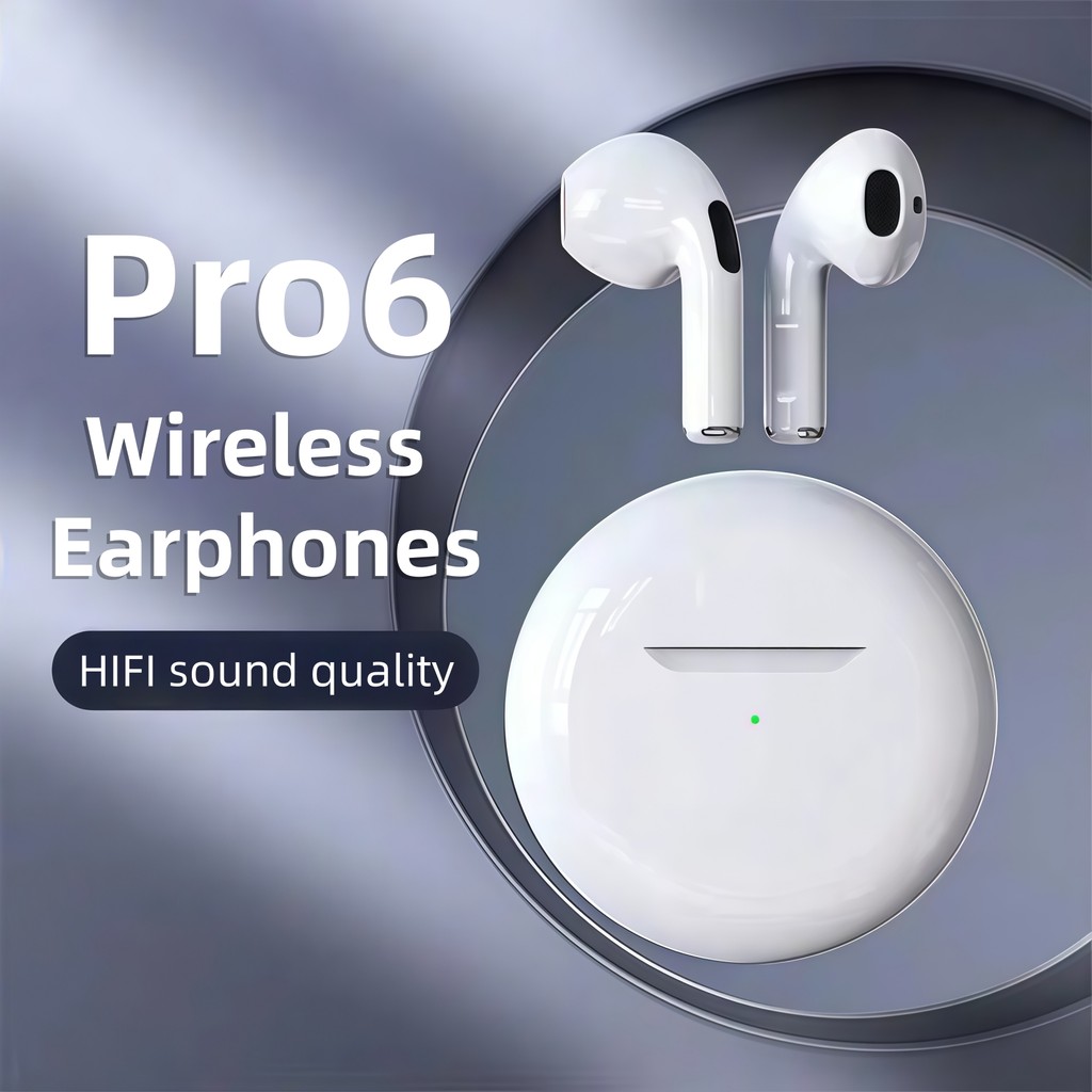 หูฟังไร้สาย Pro6 ในหู บลูทู ธ 5.0 การควบคุมสัมผัสที่ฉลาด การสื่อสาร ...