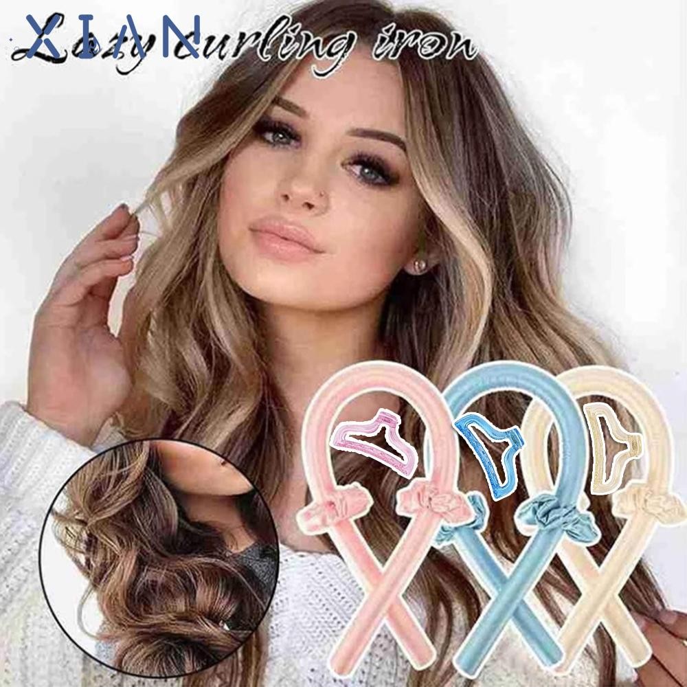 XIANEN Heatless Curling Rod แถบคาดศีรษะเครื่องมือจัดแต่งทรงผม DIY Soft ...