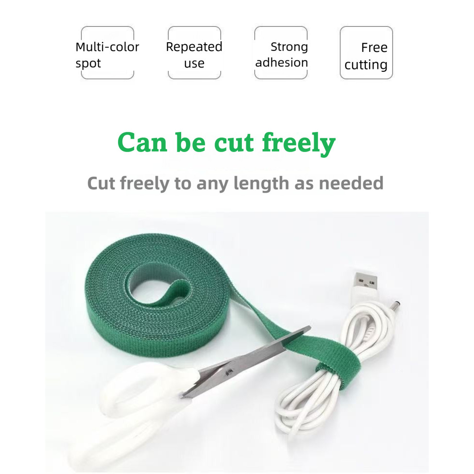 สี Velcro Cable Management Tape 1M/5M Wire Data Cable Storage Self ...