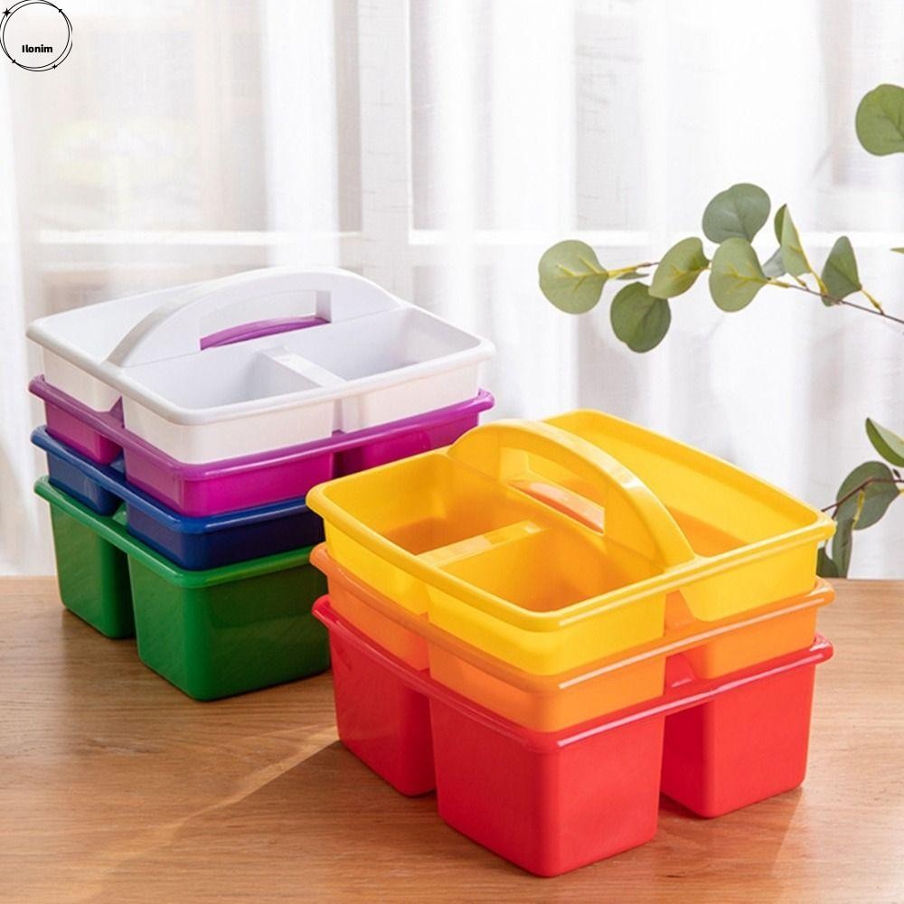 ILONIM Caddies Box Compartments ตะกร้าเครื่องเขียน แปรงทาสีแบบพกพา ...