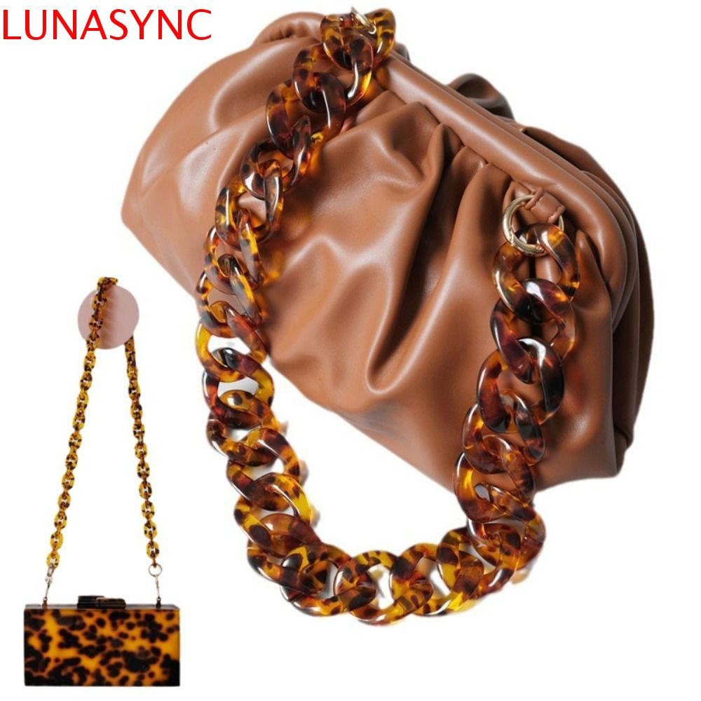 LUNASYNC Messenger Bag Chain ลายเสือดาว ขนาด 37/60/120 ซม., สายคล้อง ...