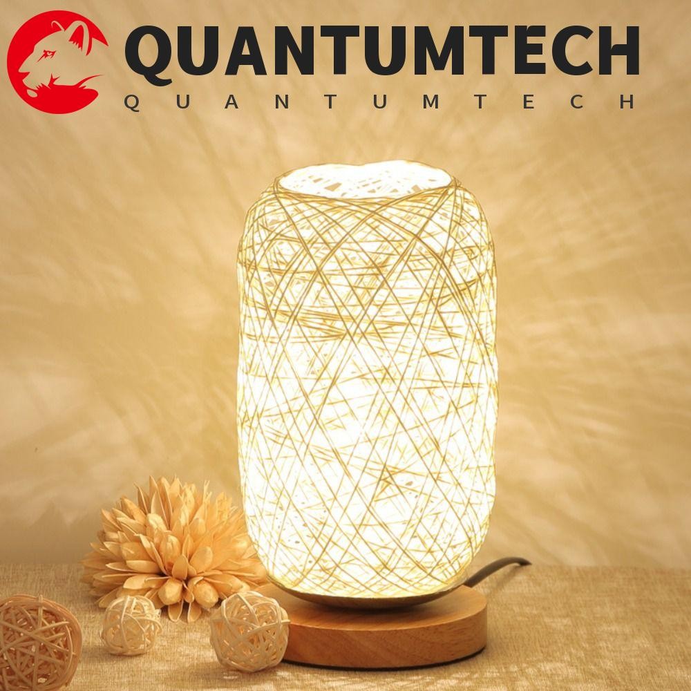 QUANTUMTECH ไฟกลางคืน Led, ปลั๊ก USB โคมไฟตั้งโต๊ะสไตล์มินิมอล, ศิลปะบ้านไม้ Twine Dimming ...