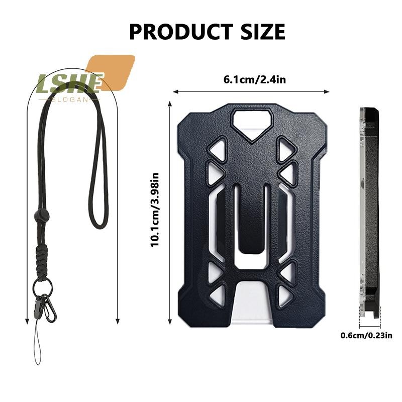 [LSHE] ck Heavy Duty Badge Holder พร้อมเชือกเส้นเล็กแบบปรับได้ Cool ID ...