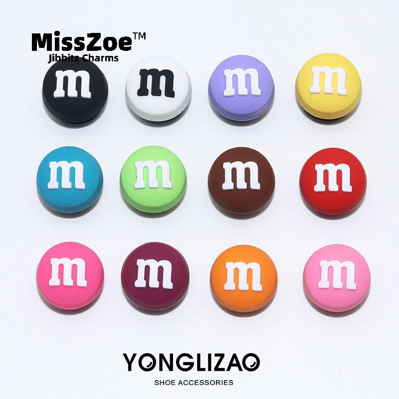 Miss Zoe Jibbitz สำหรับรองเท้า ลายการ์ตูน M&M สีสันสดใส เพื่ออัพเดต ...