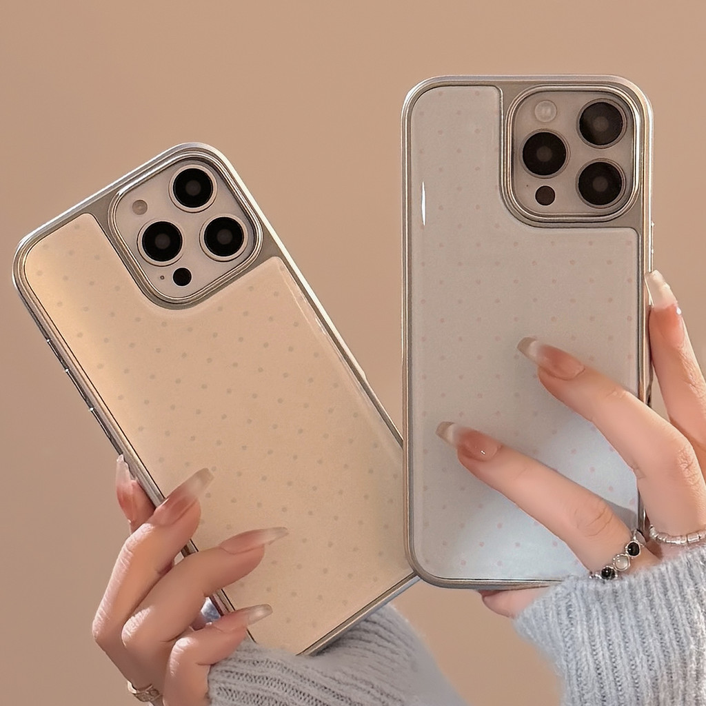 Simple Polka Dot เคสโทรศัพท์ Drop-Resistant สําหรับ iPhone 16 Promax 15 ...