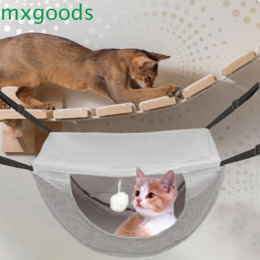 MXGOODS เปลญวนกรงแมว,ตาข่ายระบายอากาศลูกแมวแกว่งเตียง,ง่ายคงที่ปรับเชือกเส้นเล็กข้นนอนบ้านแมว ...