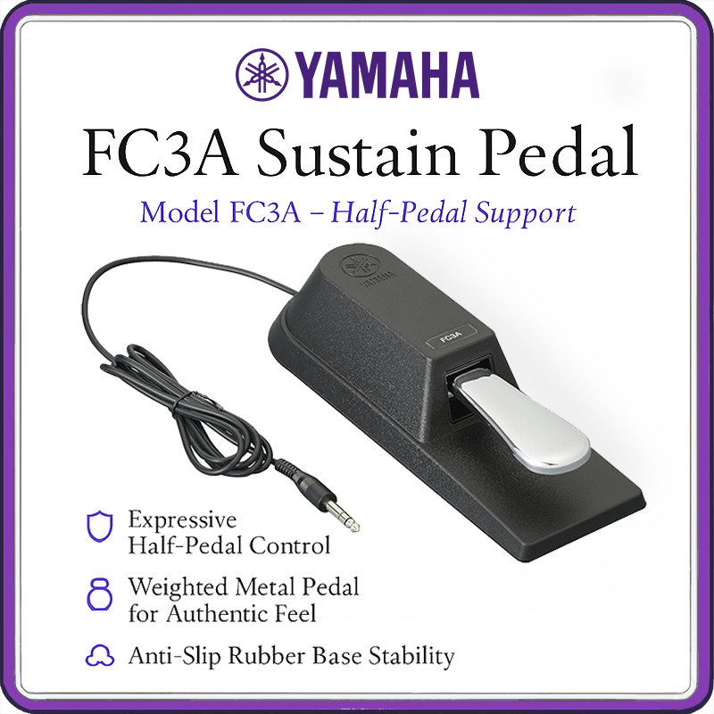 Yamaha FC-Series Sustain Pedals – FC3A Half-Pedal | FC4A Piano-Style | FC5 Compact – Universal 1 ...