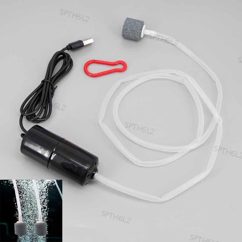 แบบพกพา 5v Aquarium USB Air ปั๊มถังปลา Silent Compressor Aquarium Mini ...