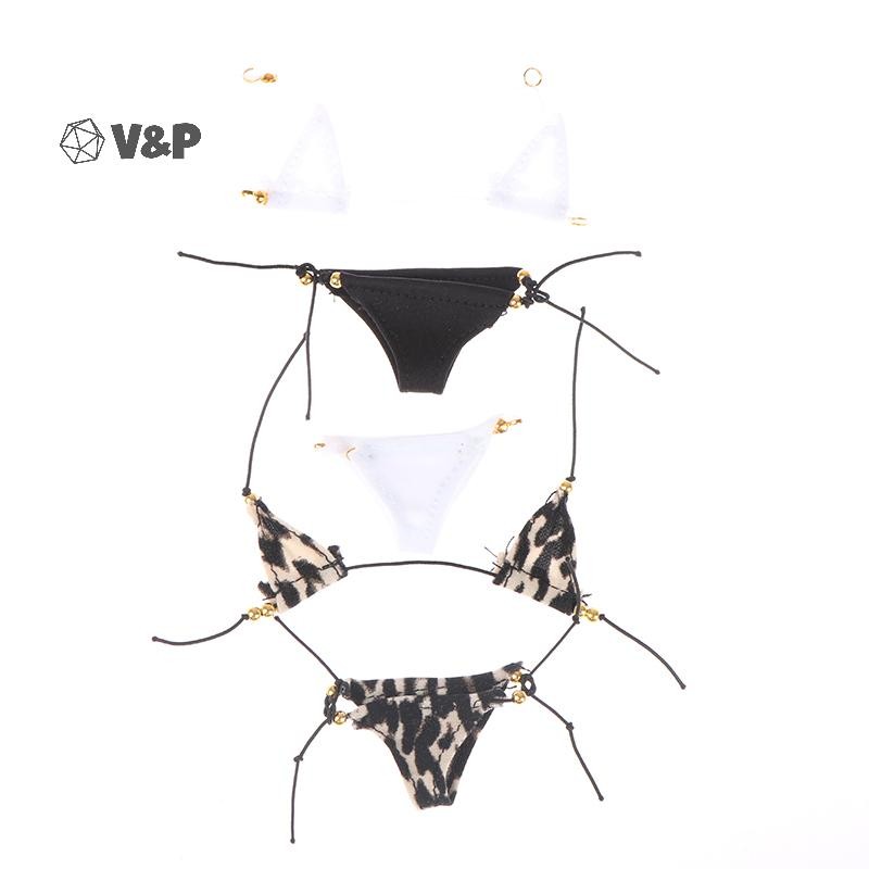 V & P 1:6 Dollhouse Miniature บิกินี่ Bra ชุดชั้นในชุดกางเกงตุ๊กตา Body ...