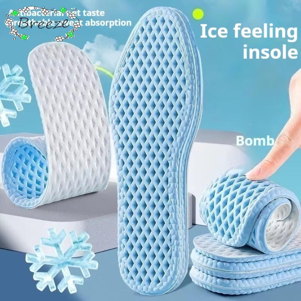 BREEZE Cool Insole, Memory Foam Shock Absorption Mesh Breathable ...