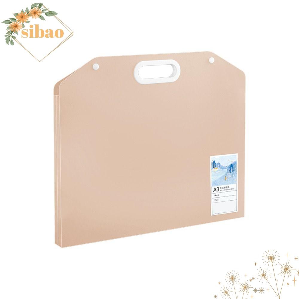 SIBAO โฟลเดอร์ไฟล์, กระเป๋าเก็บกระดาษภาพวาดแบบพกพากันน้ํา, Simple A3/4K 4K/8K/16K กระดาษ ...