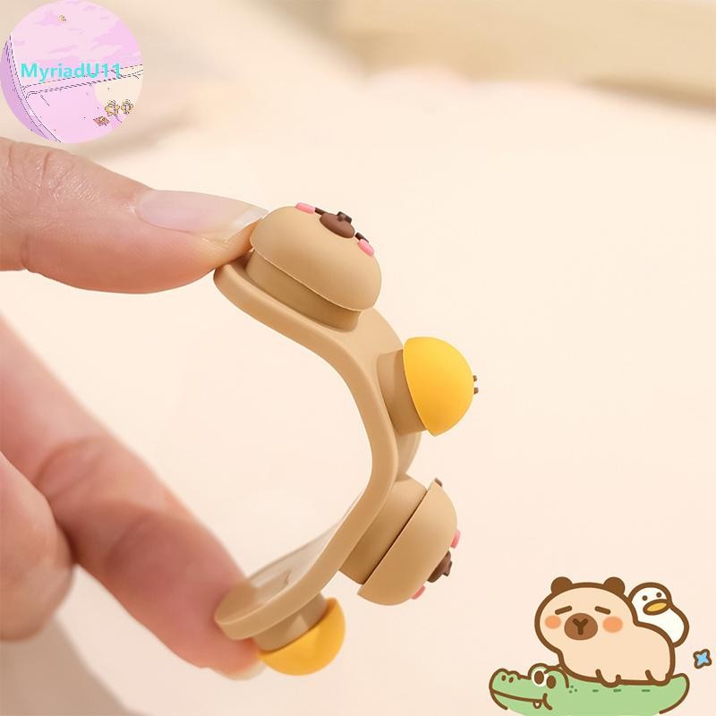 MyriadU แบบพกพา Capybara CABLE Organizer Punch-ฟรีซิลิโคนข้อมูลสาย ...