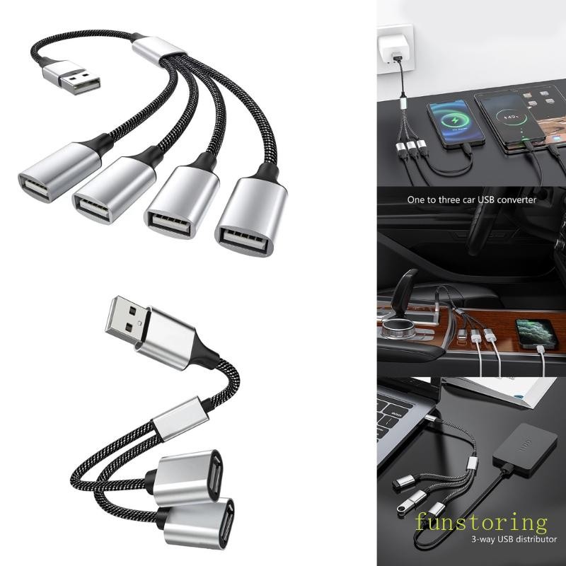 FUN USB Type C ชาย 2 3 USB แจ็คหญิง Splitter Hub อะแดปเตอร์ขยายสายไฟ ...