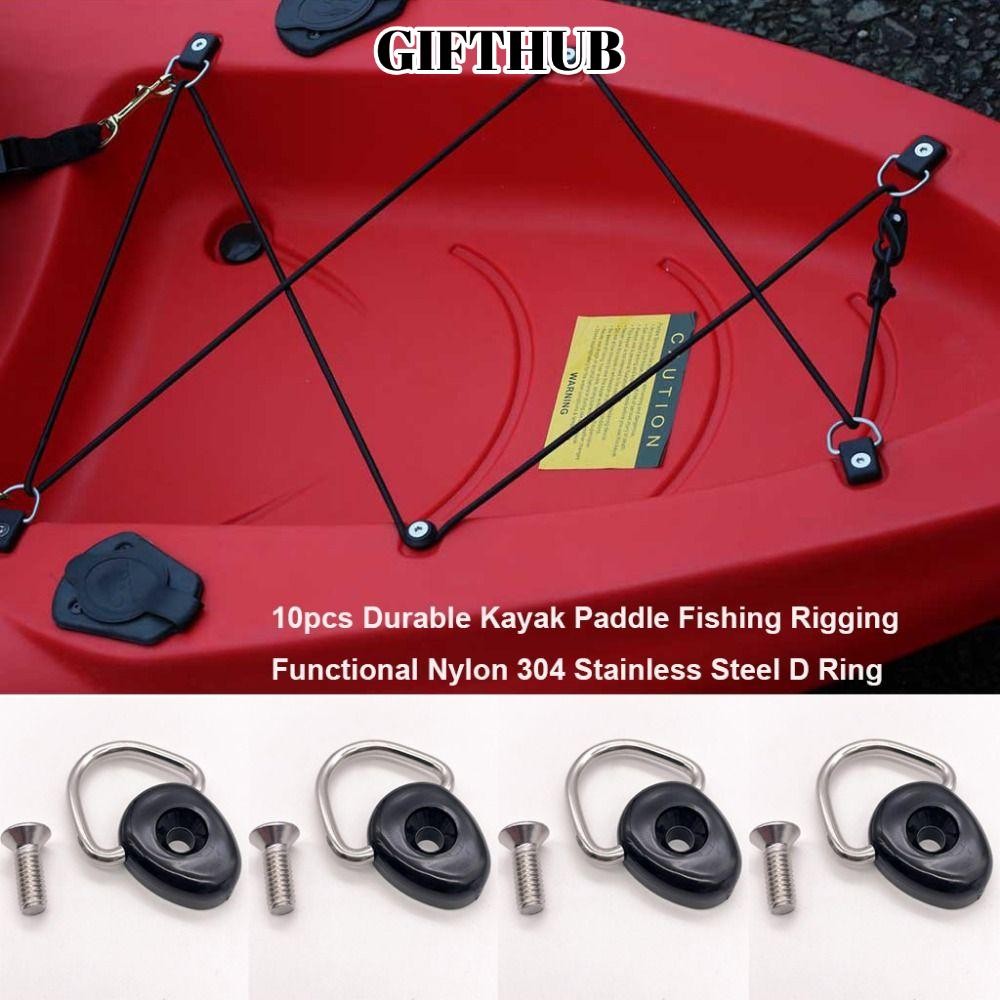 LULLABY 10 ชิ้นตกปลา Rigging D แหวน, Functional Nylon Kayak Paddle ...