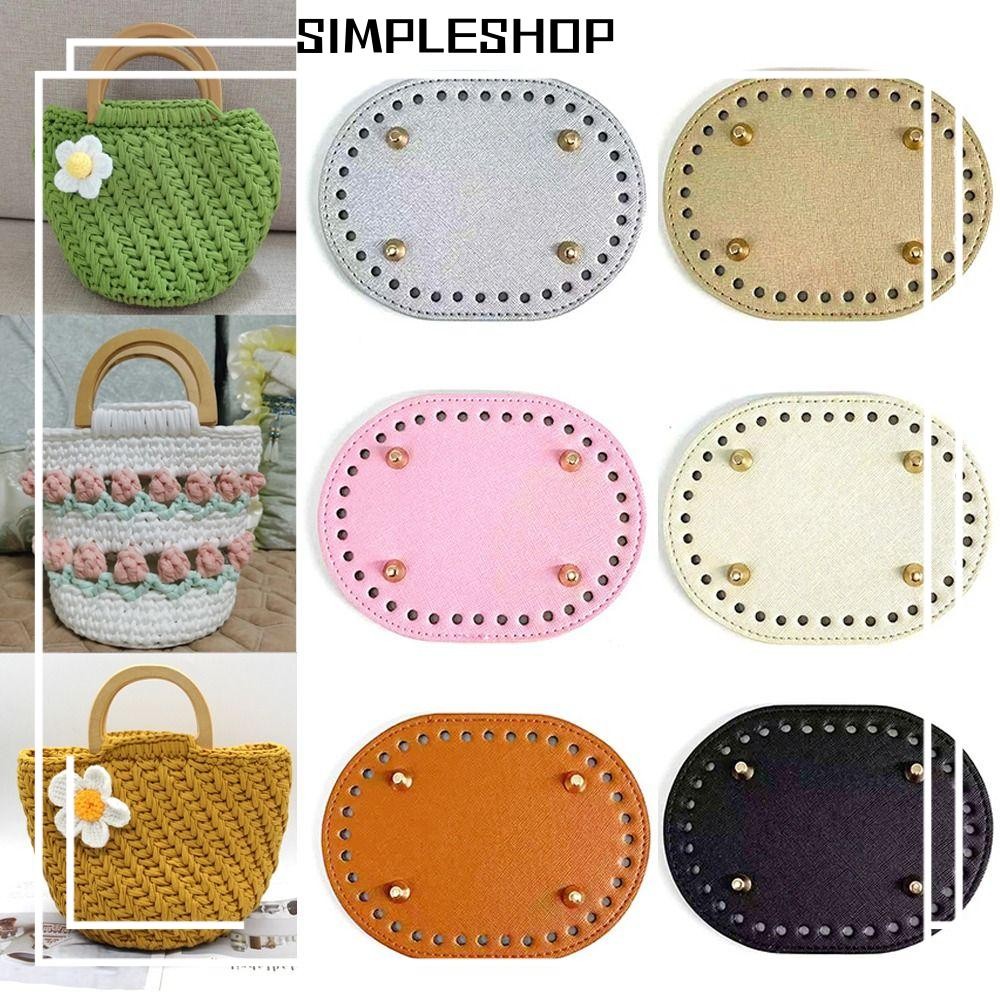 SIMPLESHOP อุปกรณ์เสริมกระเป๋า, 14.5 ซม.* 11 ซม. 36 หลุมรูปไข่กระเป๋าด้านล่าง, PU หนังวัสดุ DIY ...