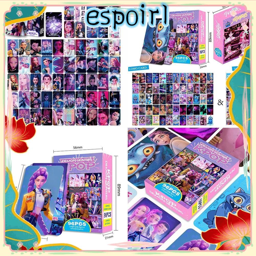 ESPOIR การ์ดเลเซอร์นักล่าปีศาจ, การ์ด LOMO อะนิเมะภาพยนตร์ Kpop Demon Hunters Photocards, Kpop ...