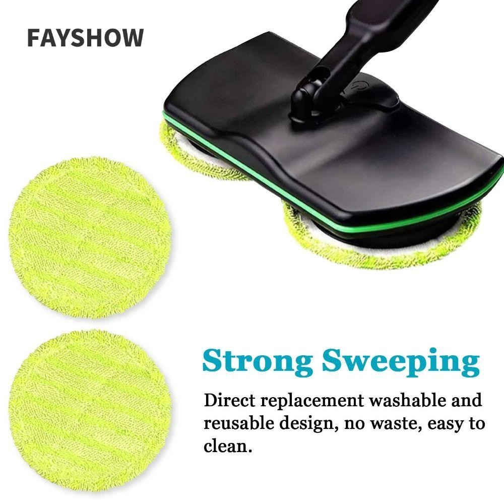 FAYSHOWTH 2 ชิ้นไฟฟ้า Mop ผ้าเปลี่ยน 16 ซม. Circular Hemming Mop ผ้าทํา ...