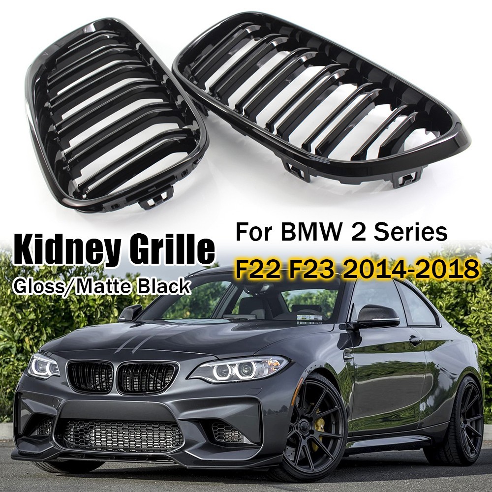 สําหรับ BMW 2 Series F22 F23 F87 M2 2014-2018 2x รถ Grille ด้านหน้า ...
