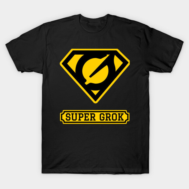 เสื้อยืด Vintage SUPER GROK T-Shirt แท้ Cotton 100% แฟชั่น หลวม ต้านทาน ...