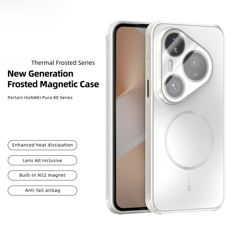 Luxury Matte Magnetic Wireless Charge Case สําหรับ Huawei Pura 80 Ultra ...