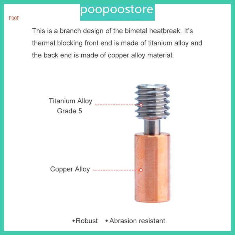 POOP 3D เครื่องพิมพ์ Extruder Hotend Heatbreak สําหรับ Ender3 S1 ...