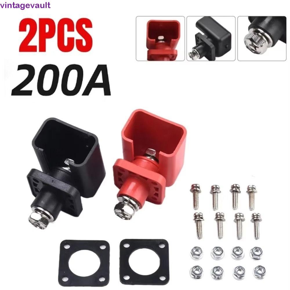 VINTAGEVAULT 2 ชิ้นแบตเตอรี่ลิเธียม Terminal Block, 200A All-ทองแดง ...