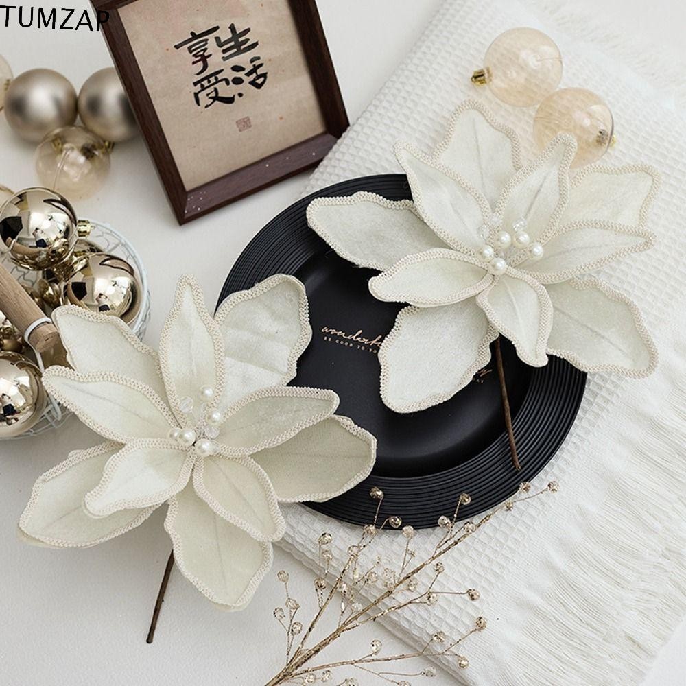 ดอกไม้คริสต์มาสเทียม TUMZAP สีเปล่งประกาย คุณภาพสูง สำหรับตกแต่งงานเทศกาล | Shopee Thailand