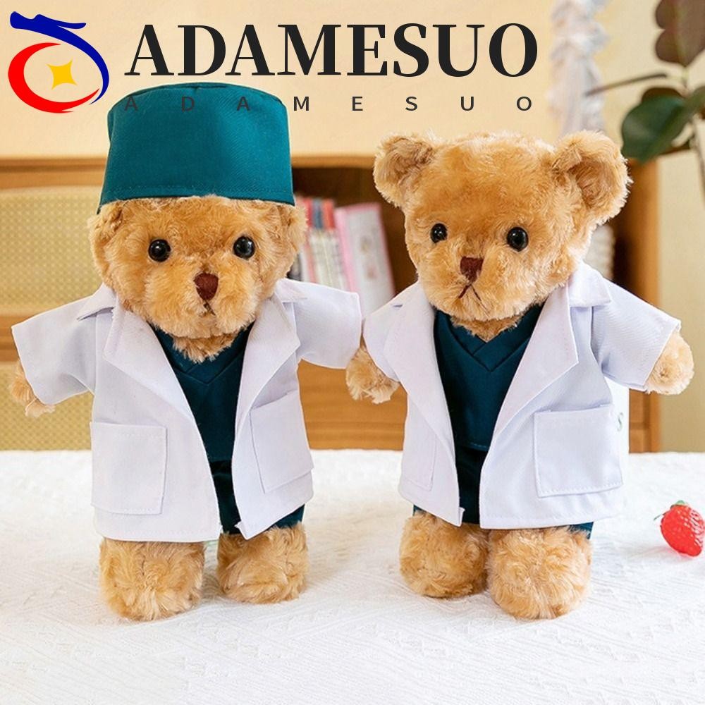 ADAMESUO หมอหมีตุ๊กตา, Cuddly สีขาวพยาบาลหมี Plush, ของเล่นเด็กการ์ตูนชุด 30 ซม.สัตว์ตุ๊กตาหมี ...