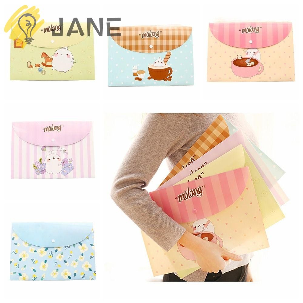 กระเป๋าแฟ้ม JANE A4, School Supplies Stationery Folder Snap, PVC Gift Floral File Bag | Shopee ...