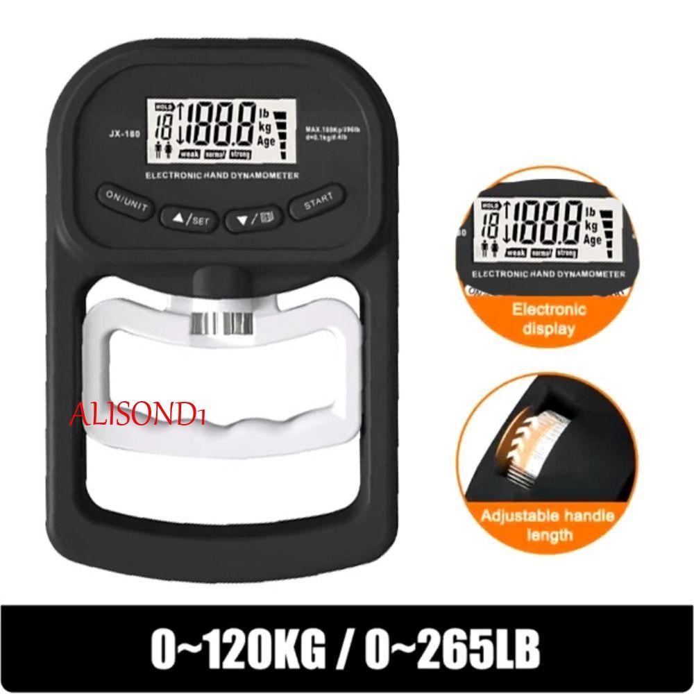 ALISOND1 Grip Strength Tester, อิเล็กทรอนิกส์ 396Lbs/180Kg Digital Hand ...