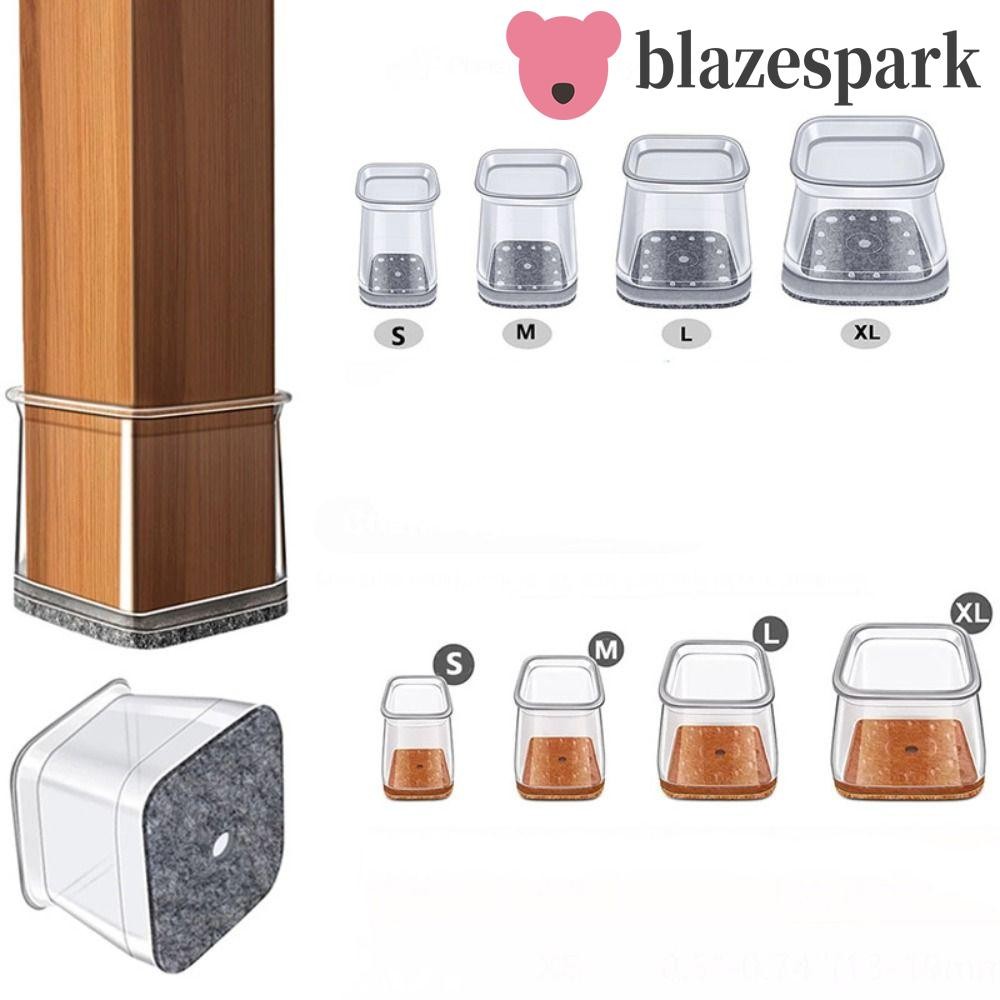 BLAZESPARK ฝาครอบขาเก้าอี้ กันลื่นและลดเสียง ฐานซิลิโคนสี่เหลี่ยมสำหรับเฟอร์นิเจอร์ | Shopee ...